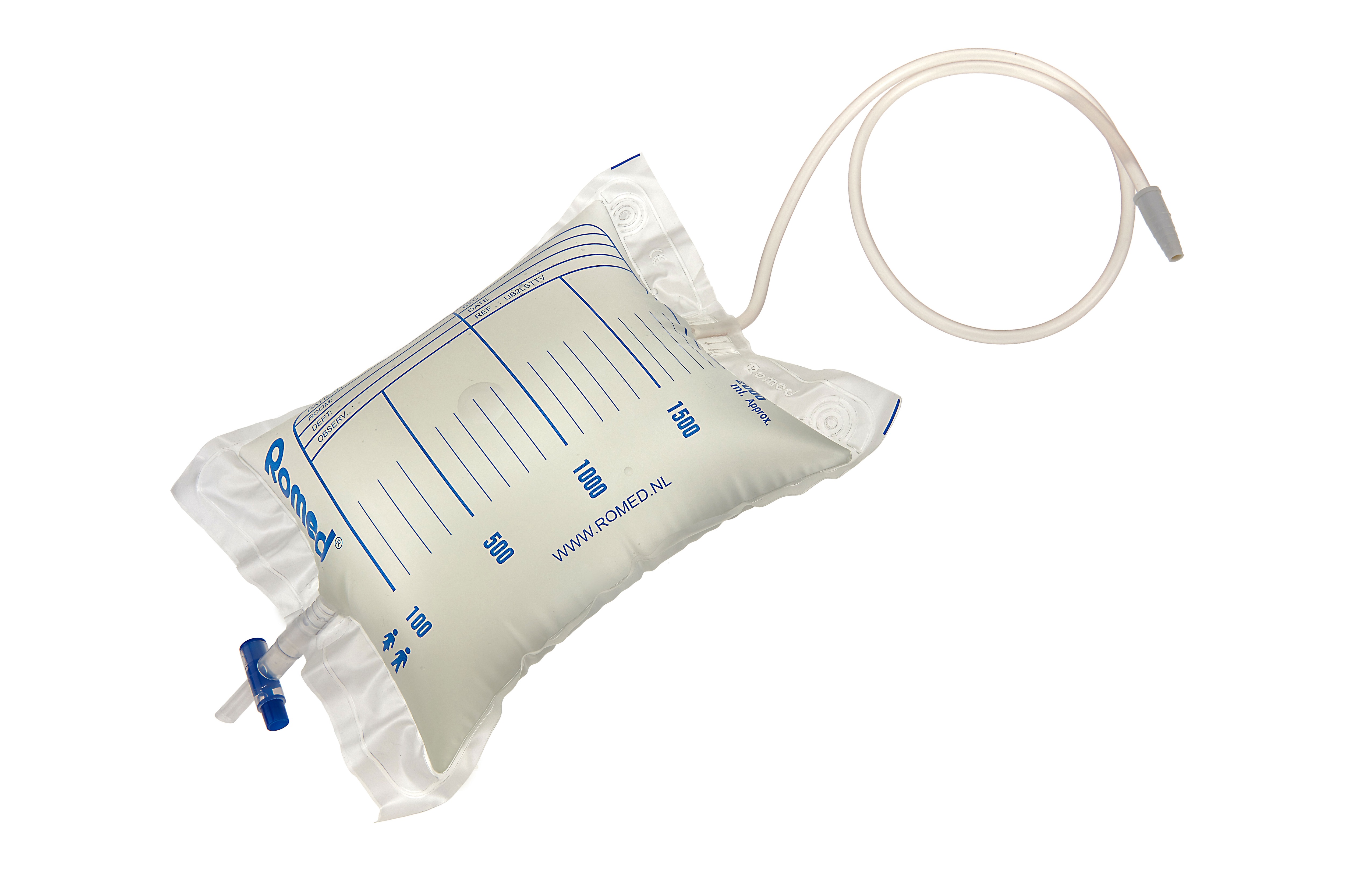 Romed Urinbeutel 2 Liter mit Ventil und T-Ablass einzeln steril ...